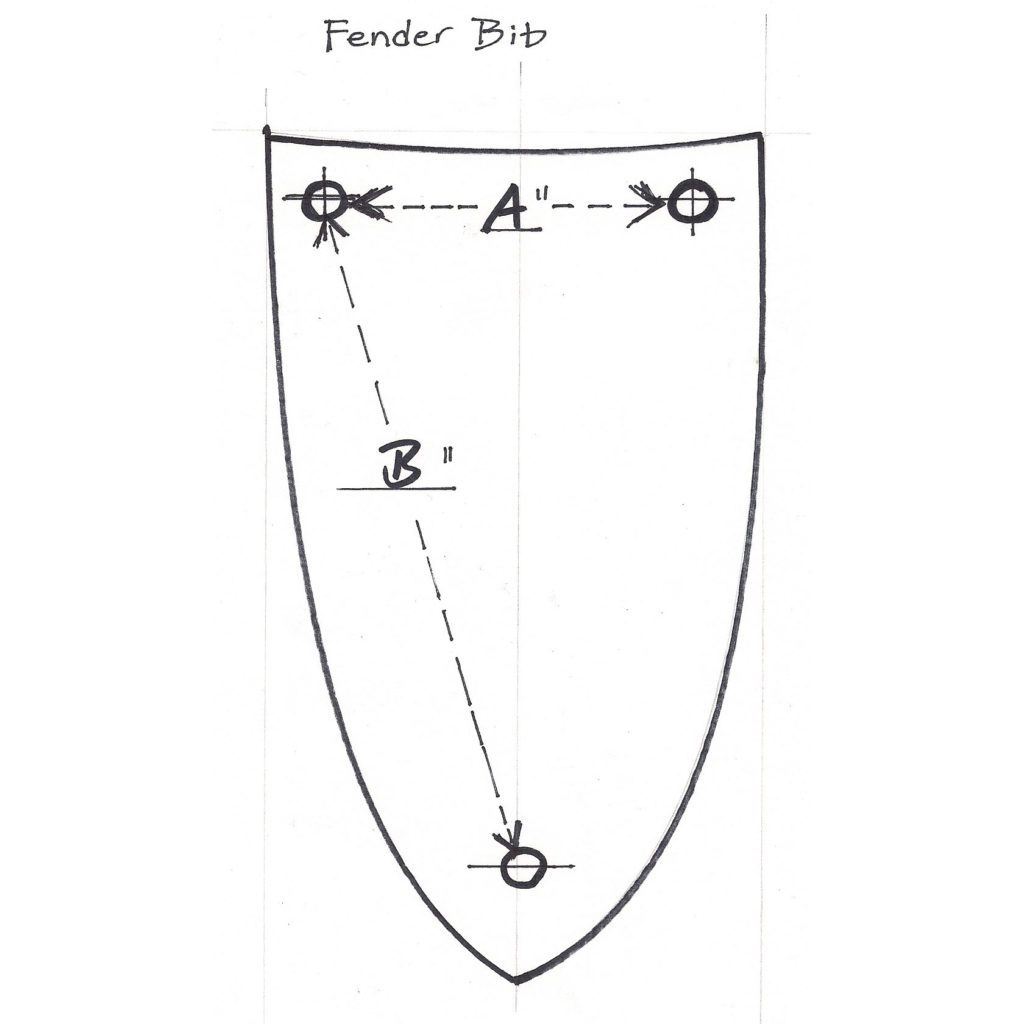 Fender Bibs with blue alligator