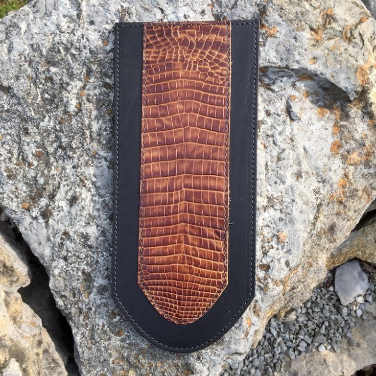 Fender Bibs with brown alligator